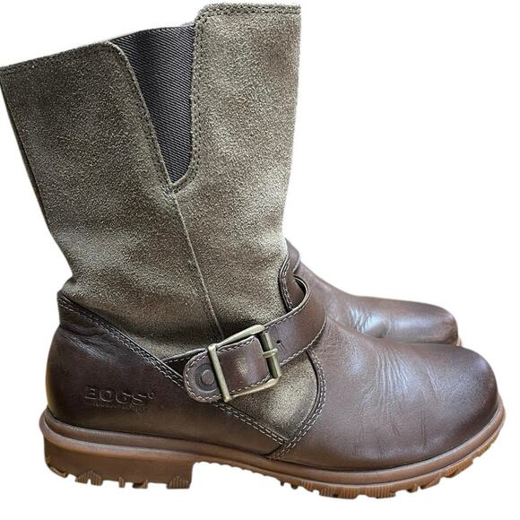 Bogs | Shoes | Bogs Waterproof Brown Leather Suede Bobby Mid Pull On ...